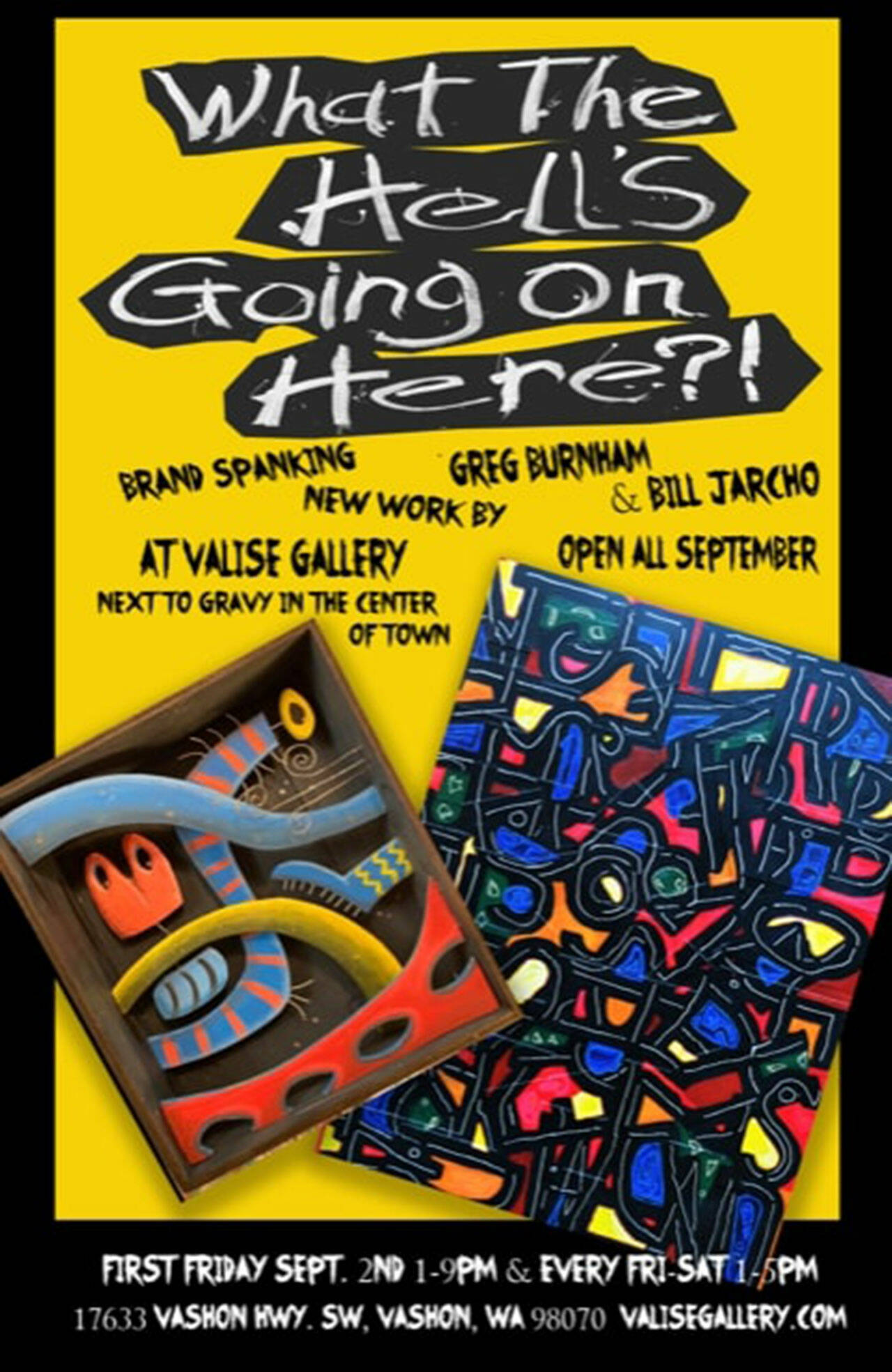 ‘Abstractions, oddball whimsy,’ and kid’s book art fill VALISE Gallery ...