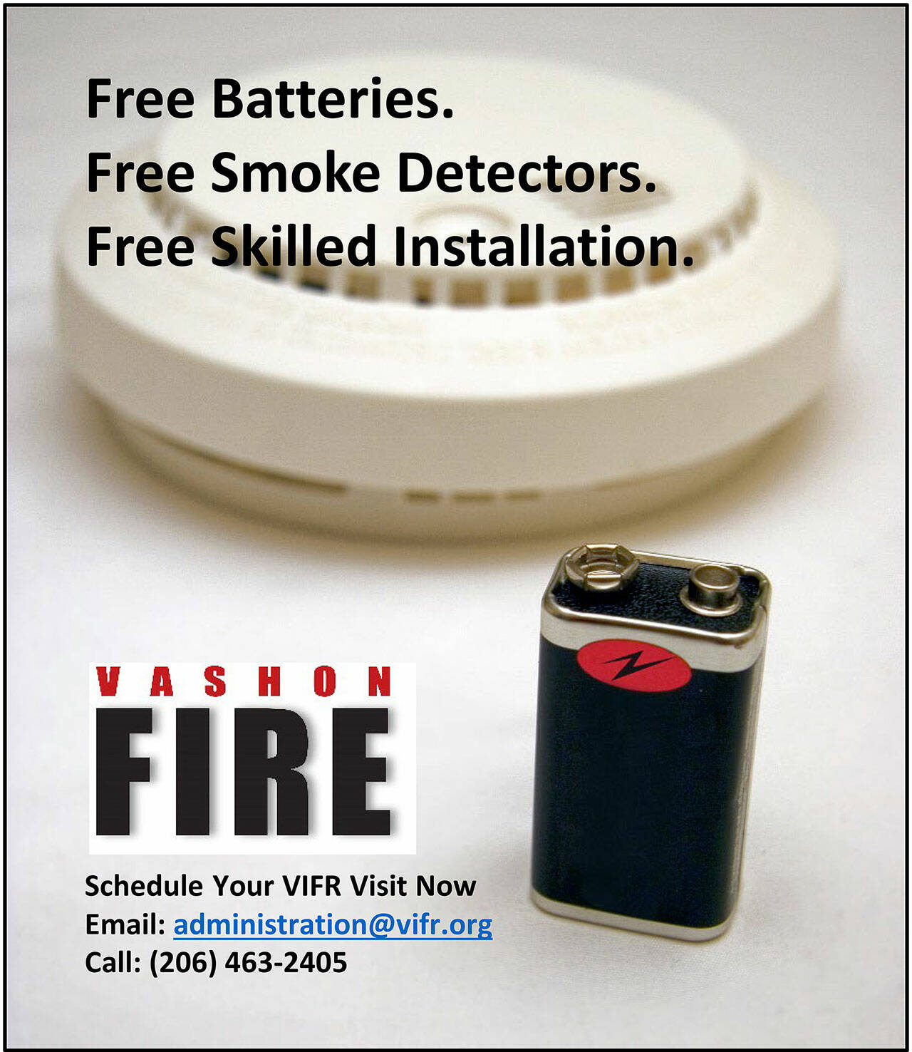 VIFR delivers smoke detectors and batteries to your door | Vashon-Maury ...