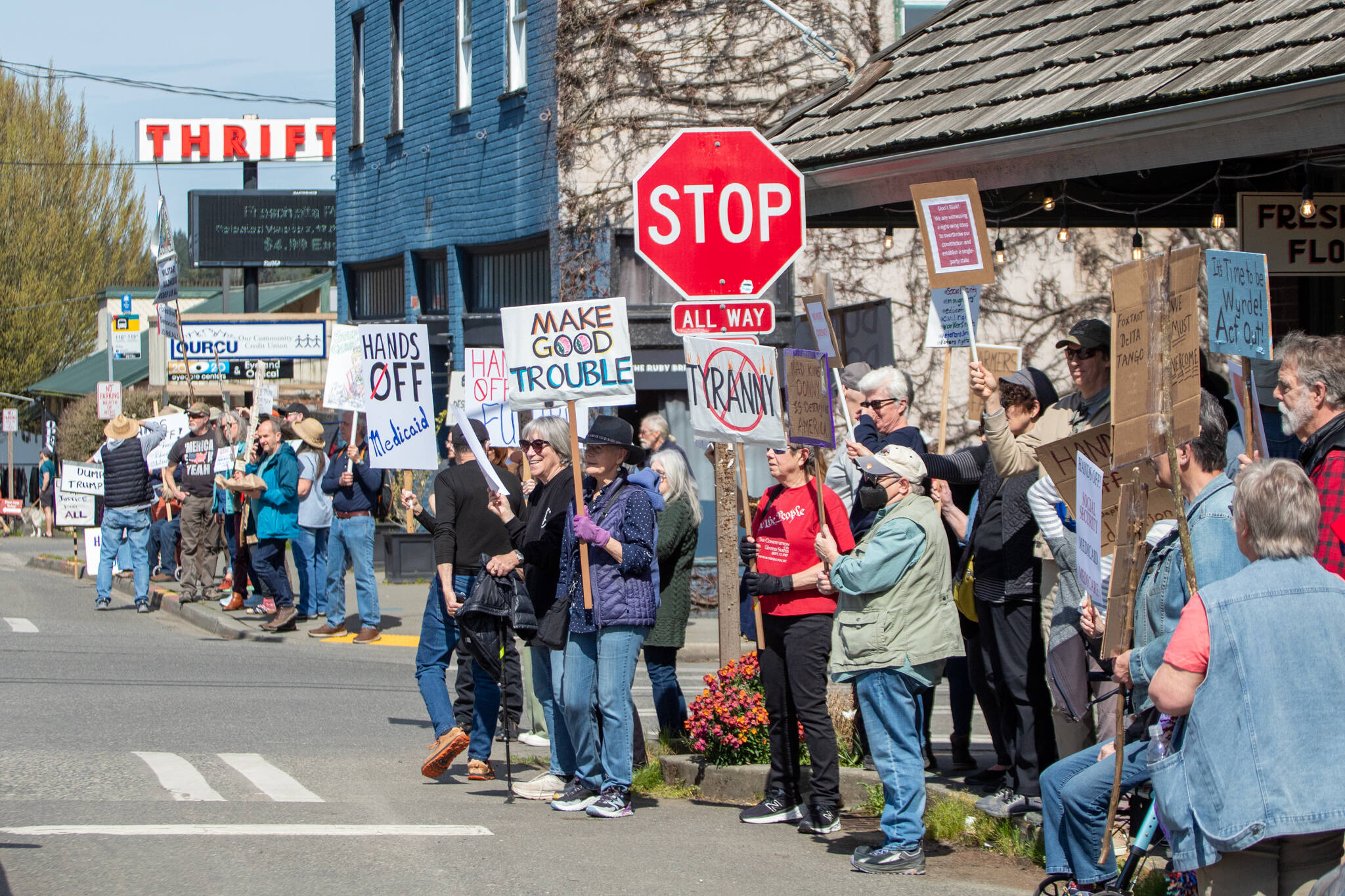 Islanders pack “Hands Off!” protests on Vashon, Seattle and Olympia ...